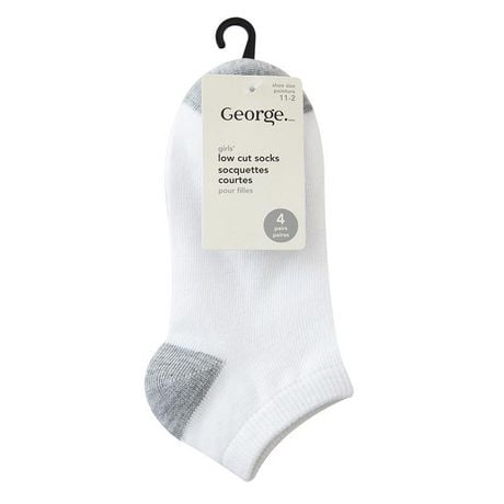 Click here for George Girls 4 Pack Low-Cut Socks Assorted 11-2 prices
