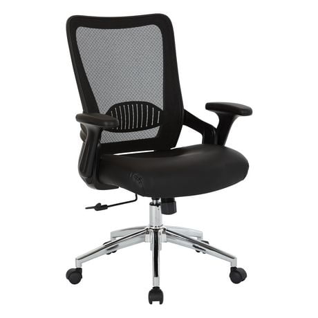 Click here for Work Smart Black Chair With Screen Back Bonded Lea... prices
