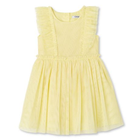 Click here for George Toddler Girls Ruffle Glitter Mesh Dress Yel... prices