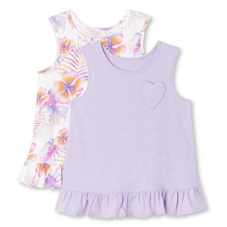 Click here for George Toddler Girls Peplum Tank 2-Pack Purple 2T prices