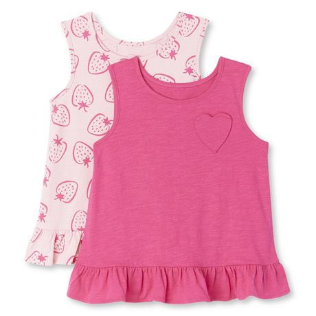 Click here for George Toddler Girls Peplum Tank 2-Pack Pink 4T prices