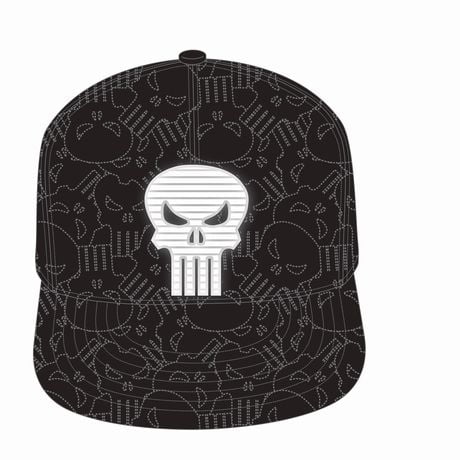 Click here for Marvel Punisher Mens Embroidered Adjustable Cap Bl... prices