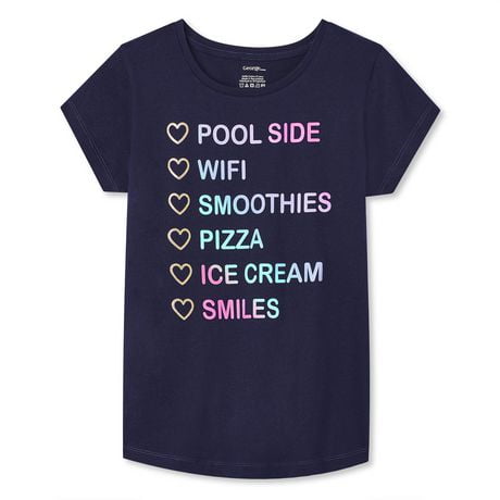George Girls' Printed Screen Tee | Walmart Canada