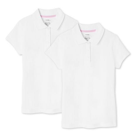 Click here for George Girls Uniform Short Sleeve Polo 2-Pack Whit... prices