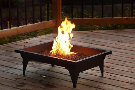 Click here for Kingsman Rectangular Gas Firepit With Lid Black St... prices