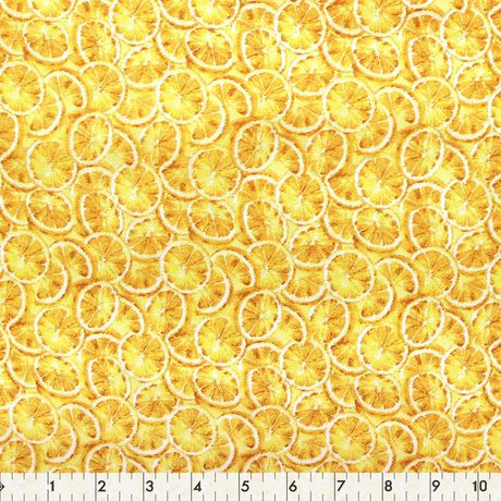 Click here for Fabric Creations Yellow With Yellow Lemon Slices C... prices
