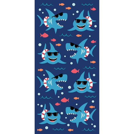 Click here for Safdie & Co. Beach Towel Fun Velour Sharks Multi 5... prices