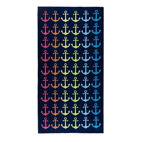 Click here for Safdie & Co. Beach Towel Printed Anchors Multi 63 prices