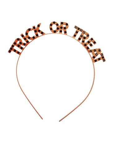 Way to Celebrate! Halloween Trick or Treat Headband, Black/Orange ...