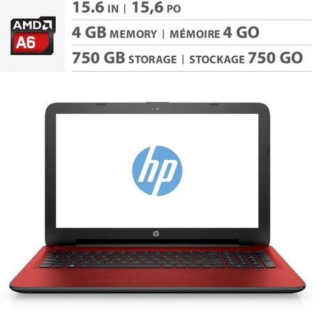 HP 15.6" Laptop with AMD Quad-Core A6 Processor - 15-af039ca | Walmart ...
