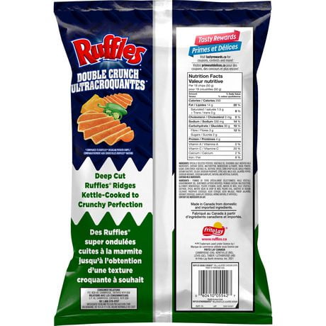 Ruffles Double Crunch Jalapeño Cheddar Potato Chips | Walmart Canada
