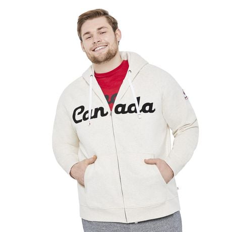 Click here for Canadiana Big Mens Full-Zip Hoodie Natural 4Xl prices