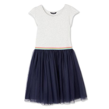 Click here for George Girls Flutter Sleeve Dress Grey Xs prices