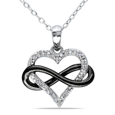 Click here for 0.10 Carat T. W. Diamond Two-Tone Sterling Silver... prices