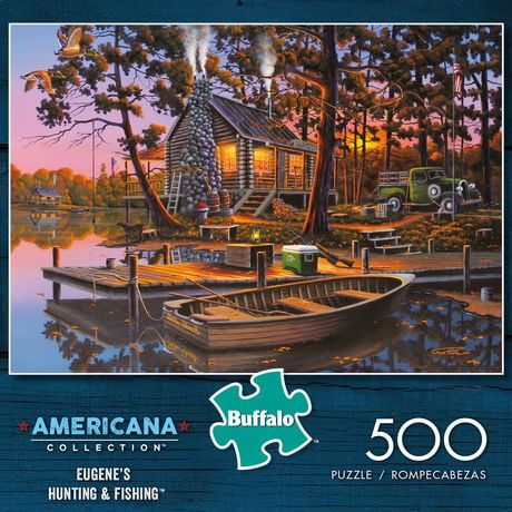 Buffalo Games Americana Eugene's Hunting & Fishing 500 Piece Jigsaw ...