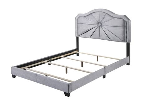 Click here for Acme Furniture Acme Frankie Queen Bed In Gray Velv... prices