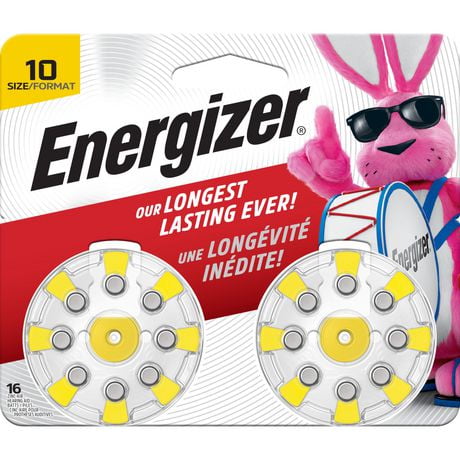 Energizer Ez Turn & Lock Size 10, 16-Pack, Yellow, Pack of 16 batteries ...