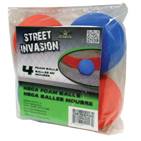 Street Invasion Street Hockey Mega Foam Balls - Pack of 4 | Walmart Canada