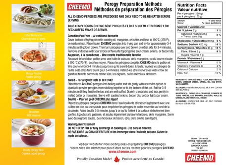Cheemo Perogies pommes de terre et fromage cheddar | Walmart Canada