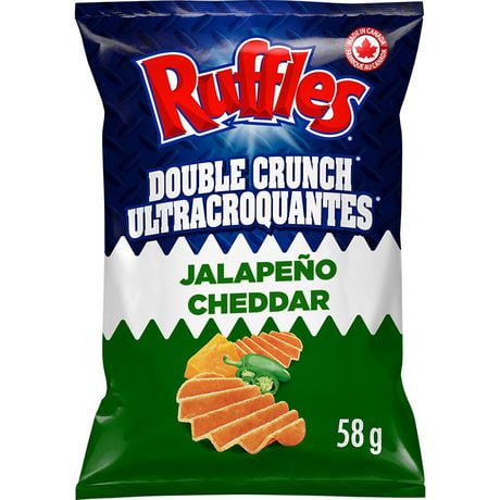 Ruffles Double Crunch Jalapeño Cheddar Flavoured Potato Chips - Walmart.ca