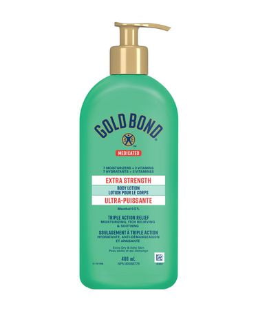 Gold Bond Extra Strength Body Lotion - 400 mL Pump Bottle - Medicated ...