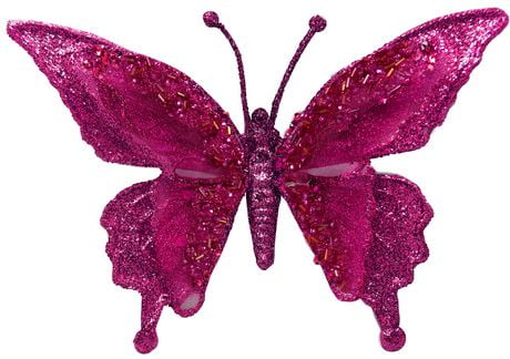 Holiday Times Fuchsia Jumbo Butterfly Clip | Walmart Canada