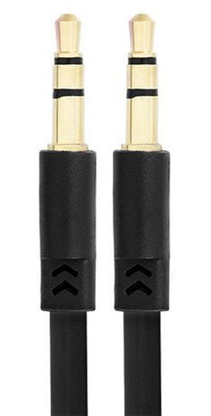 Click here for Exian Flat Auxiliary Cable - Black Black prices