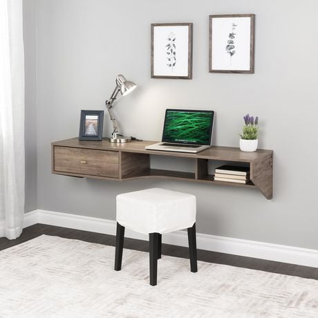 Click here for Prepac Modern Floating Desk With Drawer  White Dri... prices