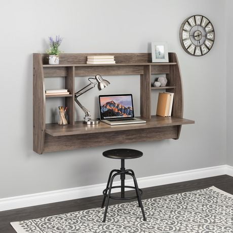 Click here for Prepac Floating Double Wide Desk  White Drifted Gr... prices