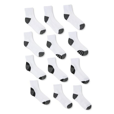 Click here for Athletic Works Mens Anklet Socks 12-Pack White 7-1... prices