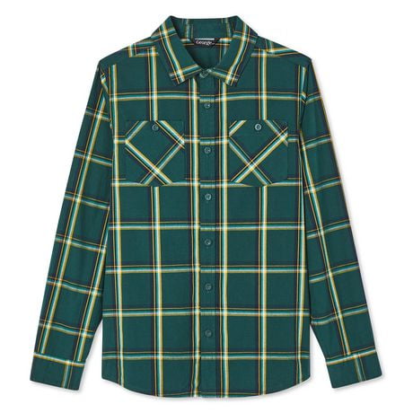 Click here for George Boys Brushed Poplin Shirt Green M prices