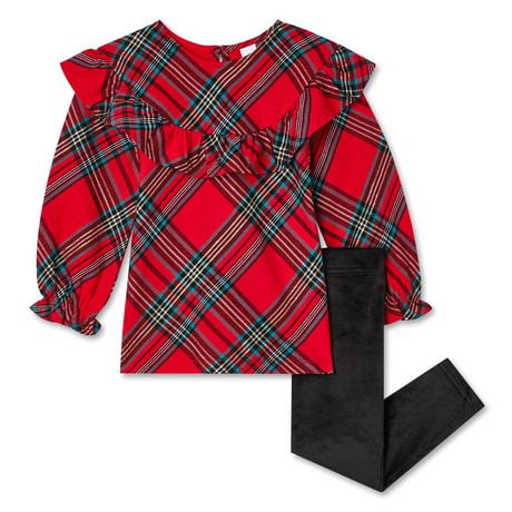 George Toddler Girls' Ruffle Top 2-Piece Set - Walmart.ca
