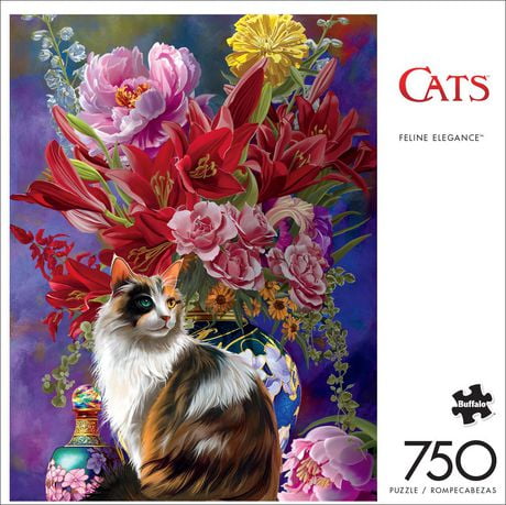 Buffalo Games - Cats - Feline Elegance - 750 Piece Jigsaw Puzzle ...
