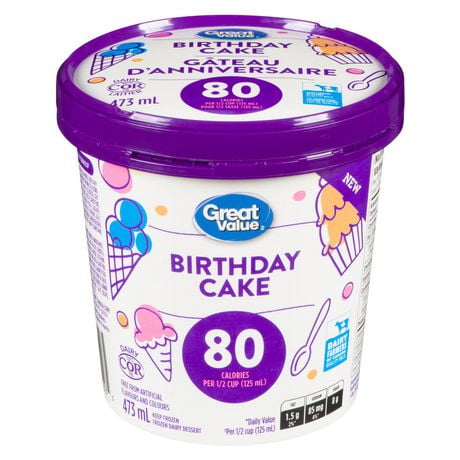 Great Value Birthday Cake Frozen Dairy Dessert | Walmart Canada