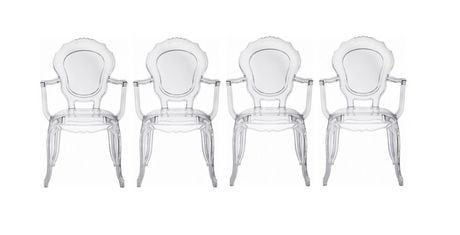 Click here for Heavenly Collection Clear Plsatic Arm Chair Clear prices