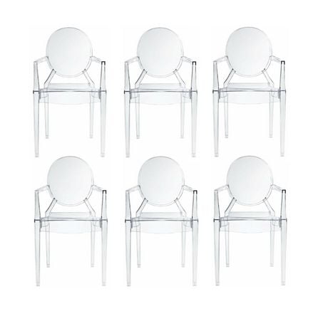 Click here for Heavenly Collection Clear Plastic Arm Chair Clear prices