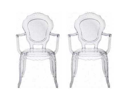 Click here for Heavenly Collection Clear Plastic Arm Chair Clear prices