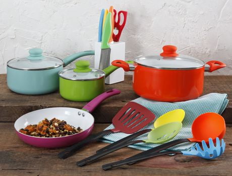 GIBSON HOME CAMILLA 18-PIECE COOKWARE COMBO SET | Walmart Canada
