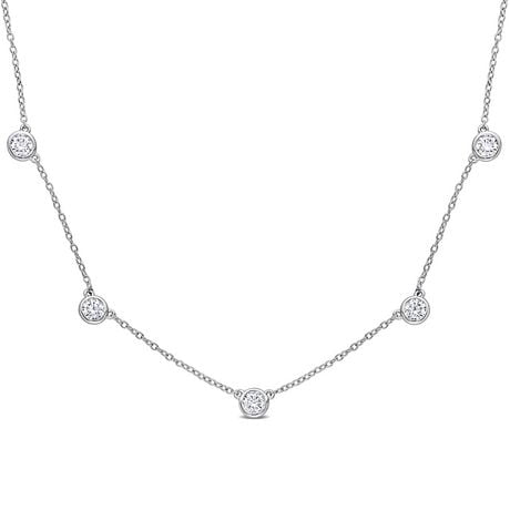 Click here for Miabella 2-1/4 Carat T. G.W. Created Moissanite St... prices