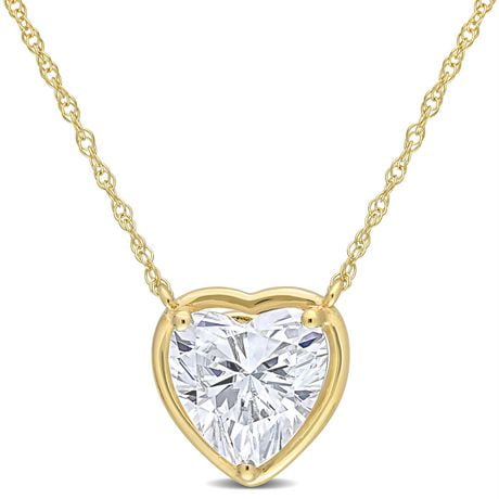 Click here for Miabella 2 Carat T. G.W. Created Moissanite 10K Ye... prices