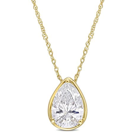 Click here for Miabella 2 Carat T. G.W. Created Moissanite 10K Ye... prices