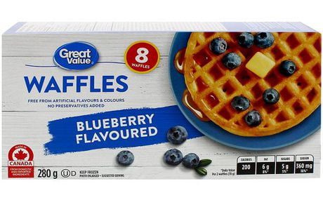 Great Value Blueberry Waffles | Walmart Canada