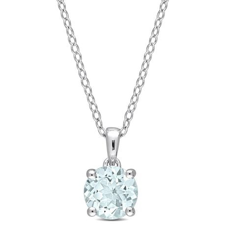 Click here for Miabella 1 1/7 Carat T. G.W. Aquamarine Sterling S... prices