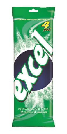 Excel Spearmint Chewing Gum, Sugar Free, 12 Pellets, Pack of 4 - Walmart.ca