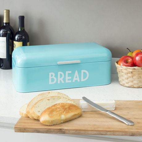 Click here for Home Basics Metal Bread Box  Turquoise Turquoise O... prices