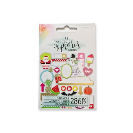 Momenta Inc Explorer Journal Mini Stickers All Thru The Year | Walmart ...