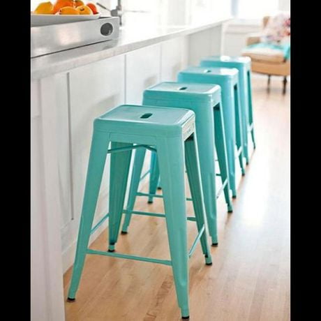 Click here for Take Me Home Furniture Turquoise Tolix Stool  Soli... prices