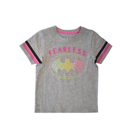 Click here for Girls Batman Fearless Stripe T-Shirt Grey M prices