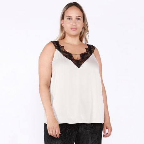 Devoted Women’s Plus size Lace Trim Satin Cami - Walmart.ca