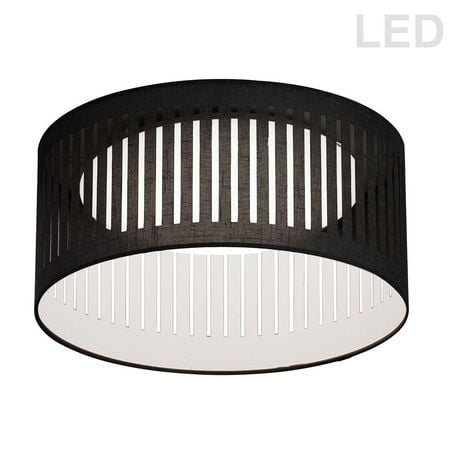 Click here for Dainolite Slit Drum Sdled-15Fh-Bk Flush Mount Blac... prices